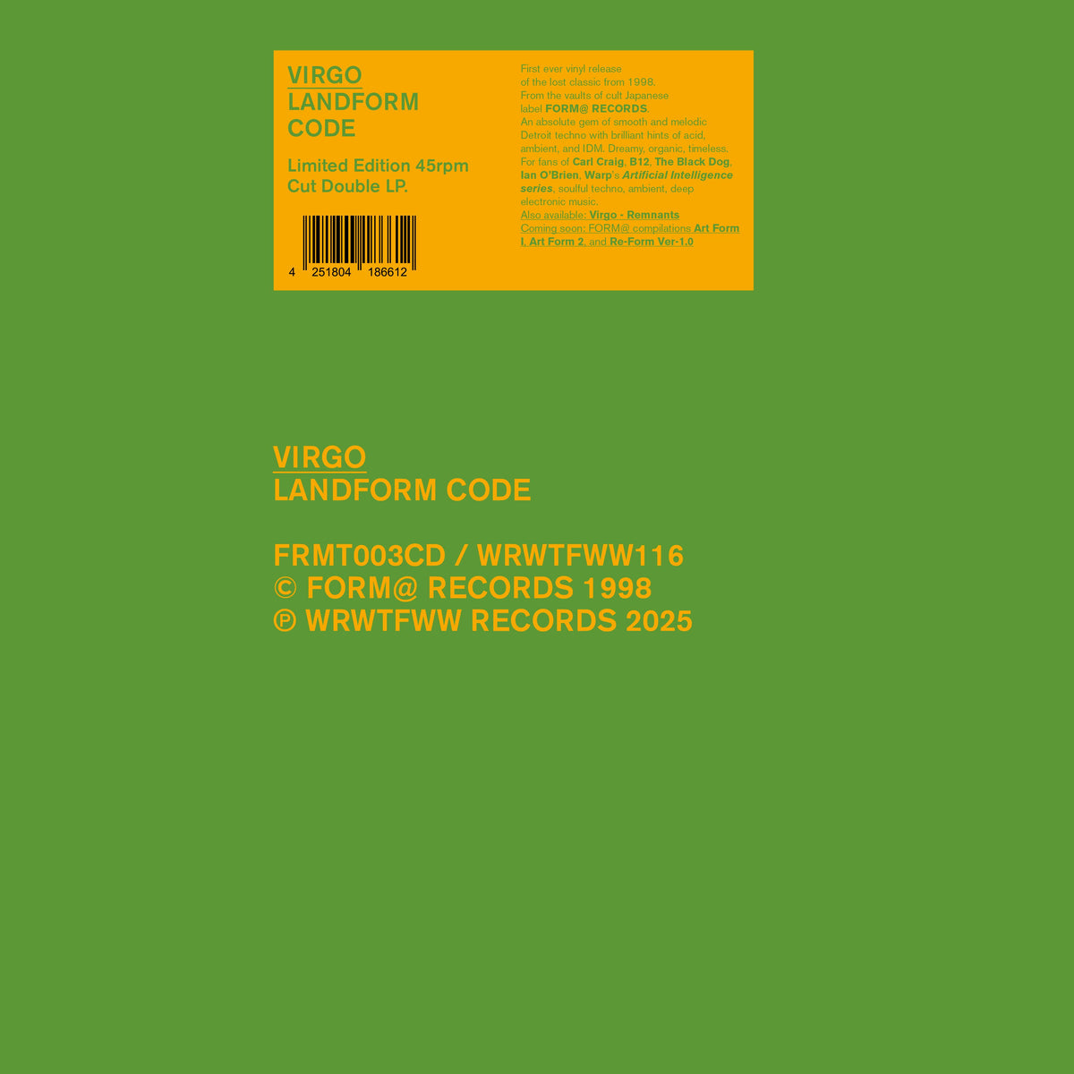 Virgo - Landform Code (WRWTFWW Records)