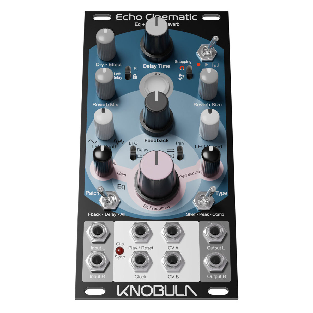 Knobula Echo Cinematic - Eurorack EQ, Reverb & Delay Module