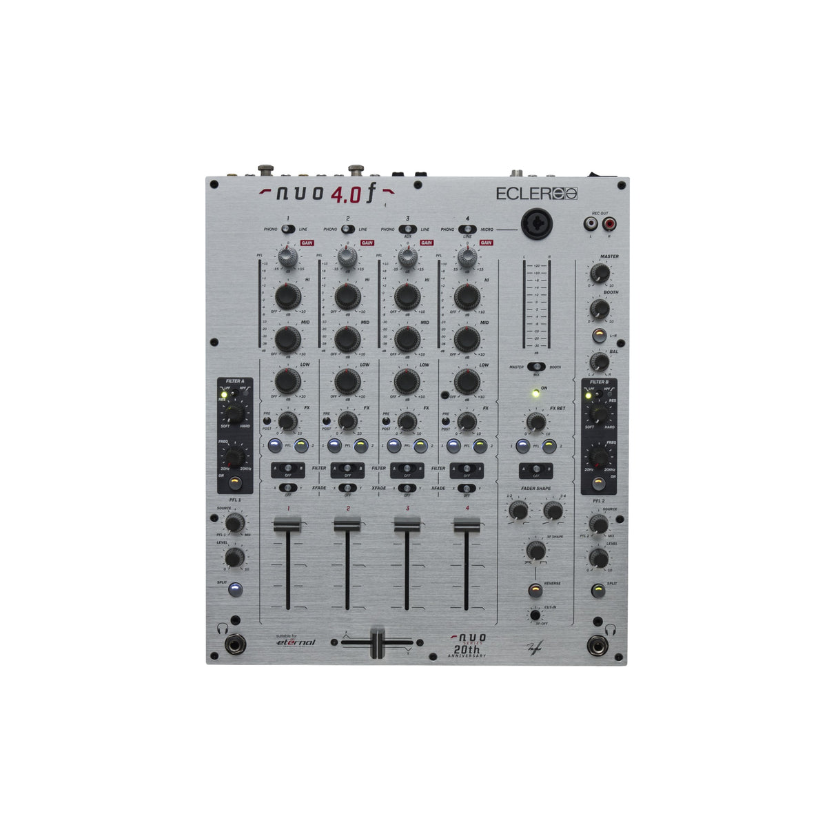 Ecler NUO 4.0F - 4 Channel Analog DJ Mixer