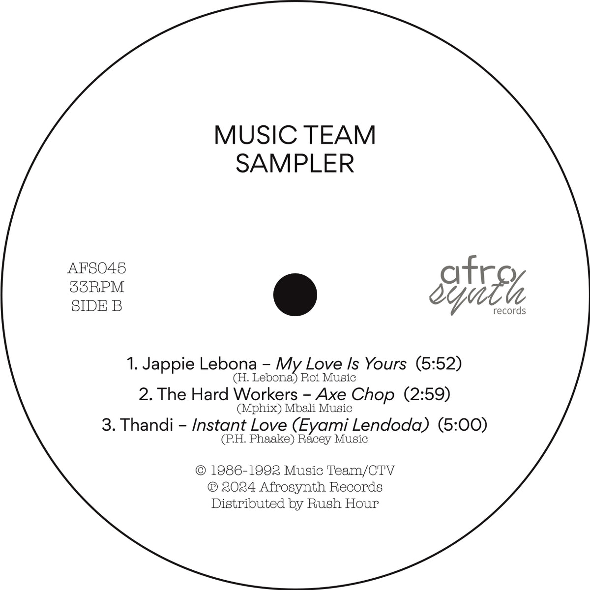 Various Artists - Music Team Sampler (Afrosynth Records)