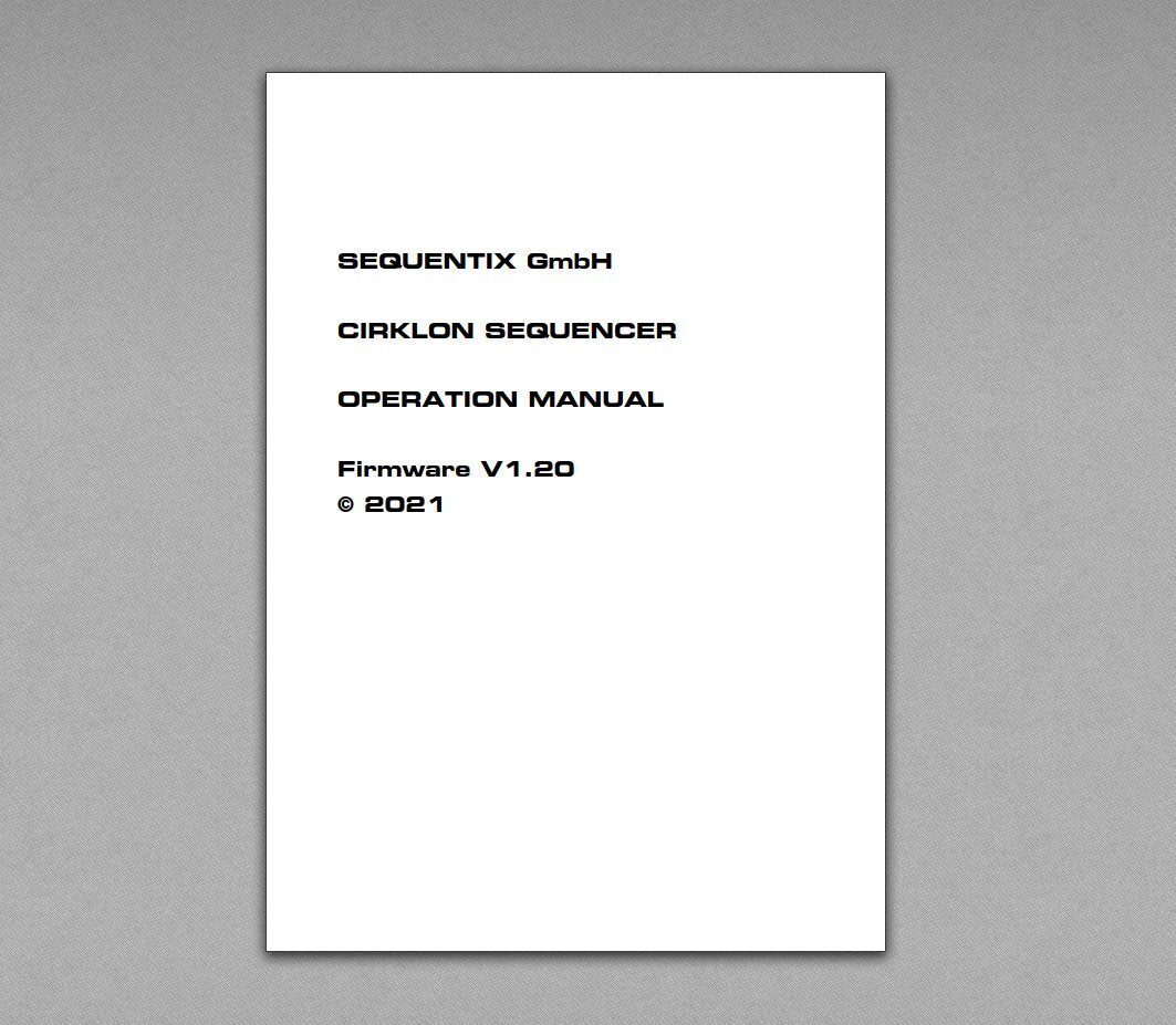 Cirklon - User Manual Insert