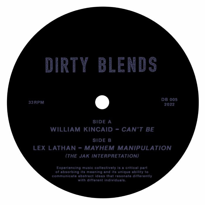 Lex Lathan - William Kincaid - Mayhem Manipulated / Can't Be